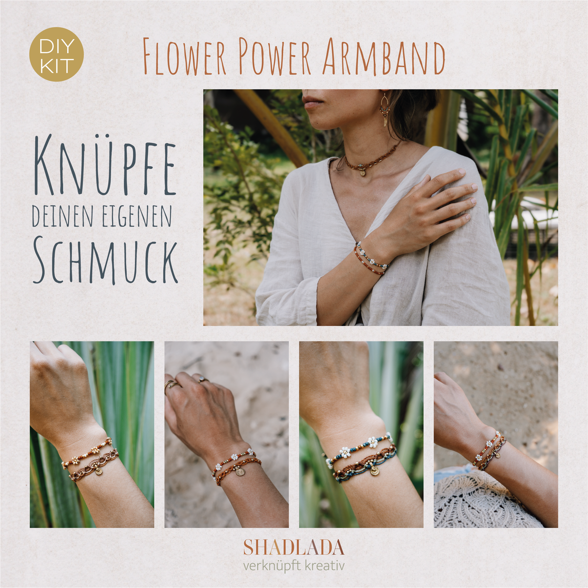DIY Kit Armband FLOWER POWER – shadlada